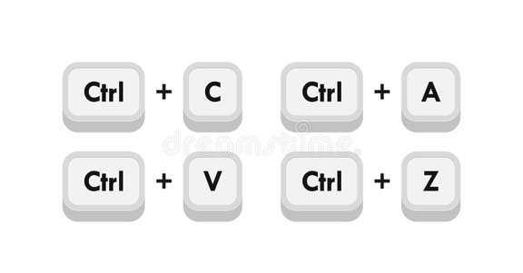 Different Computer Keyboard Buttons Combinations. Hotkeys Combination ...