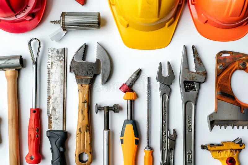 Different Construction Tools and Engineering Tools Illustration on ...