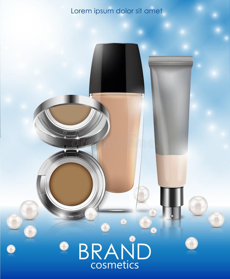 Cosmetics Containers / Packaging Stock Illustration - Illustration of ...