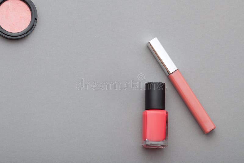 Different cosmetics. stock photo. Image of cosmetic, overhead - 70543854