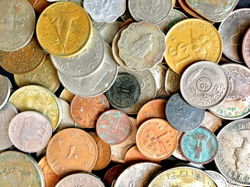 Different Countries Currency Coins Stock Image - Image of coins ...
