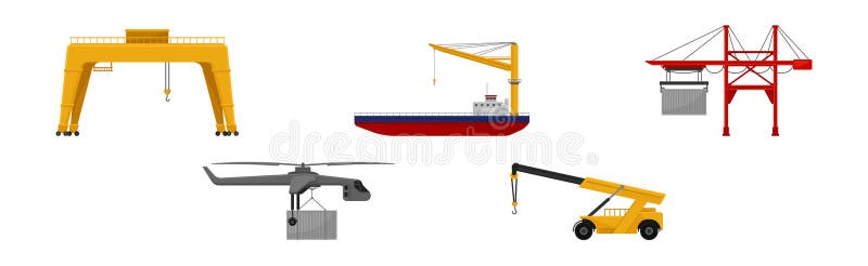 Different Crane As Construction Machine with Hoist Rope for Lifting ...