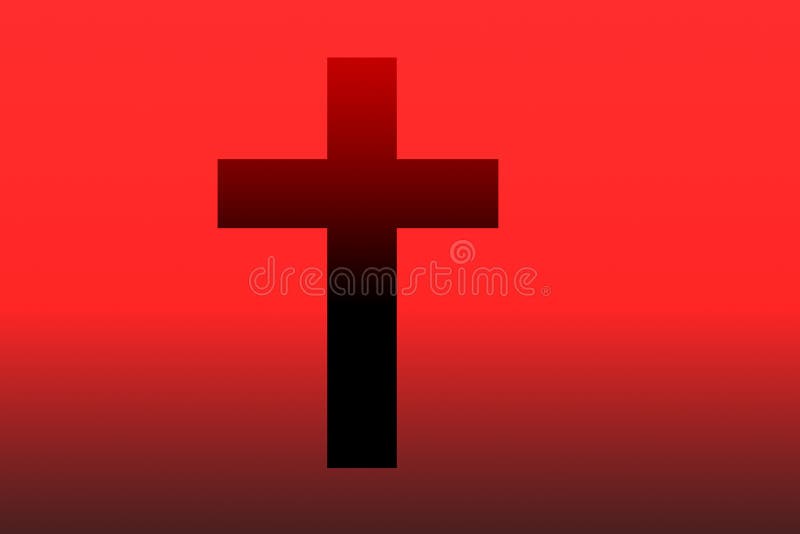 Different Crosses Drawn on a Gradient with Different Colors. Stock ...