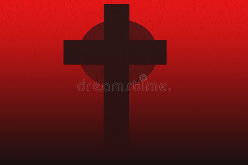 Different Crosses Drawn on a Gradient with Different Colors. Stock ...