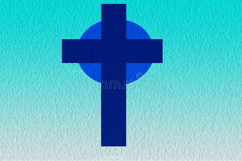 Different Crosses Drawn on a Gradient with Different Colors. Stock ...