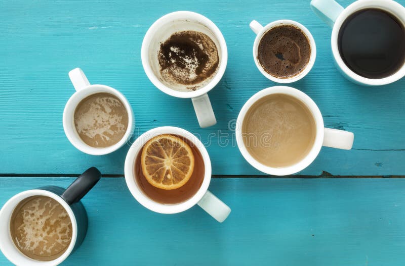 Different cups of coffee stock image. Image of beverage - 100487053