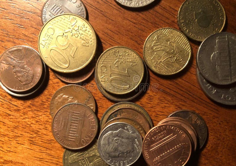 Different Currency Coins for Use in Business or Finance Stock Photo ...
