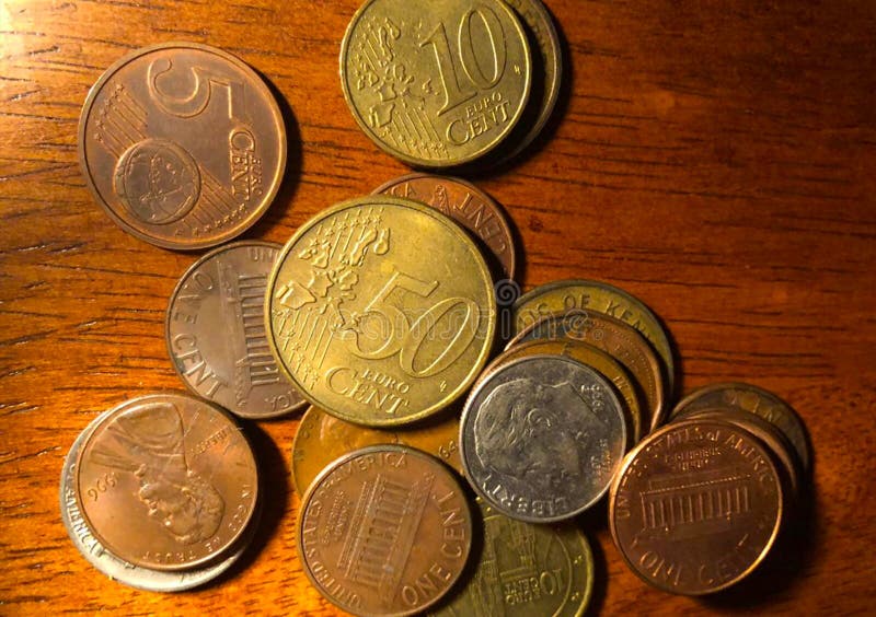 Different Currency Coins for Use in Business or Finance Stock Photo ...