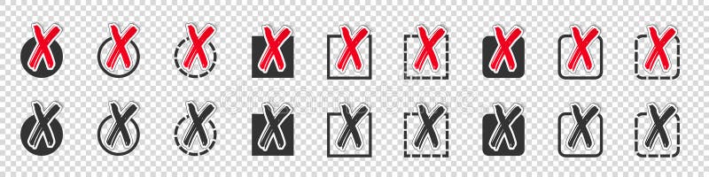 Different Decline Icons - Vector Illustrations Set Isolated on ...