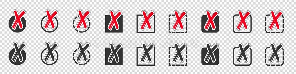 Different Decline Icons - Vector Illustrations Set Isolated on ...