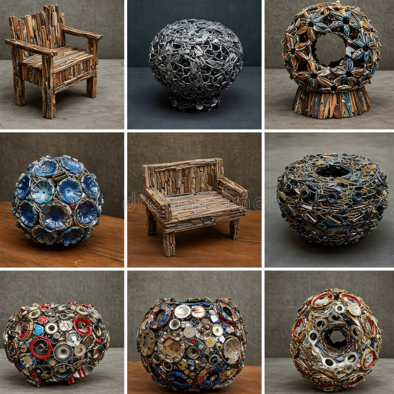 Upcycled Furniture and Sculptures Showing Recycling and Sustainability ...