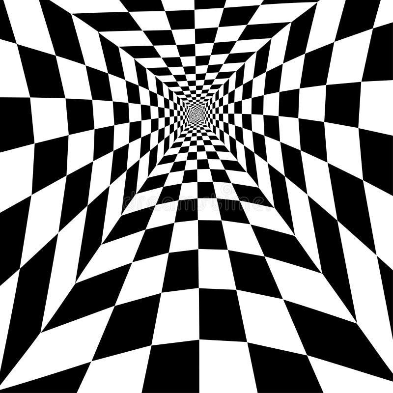 Different Deform, Warp Distortion, Deformation Effect on Checkered ...