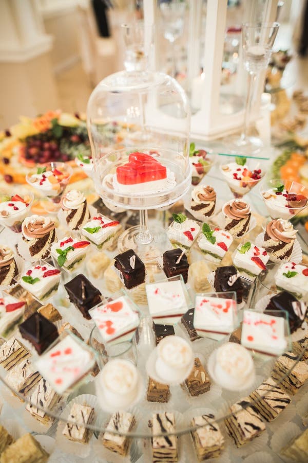 Different Delicious Desserts and Cakes on the Buffet Table Stock Image ...