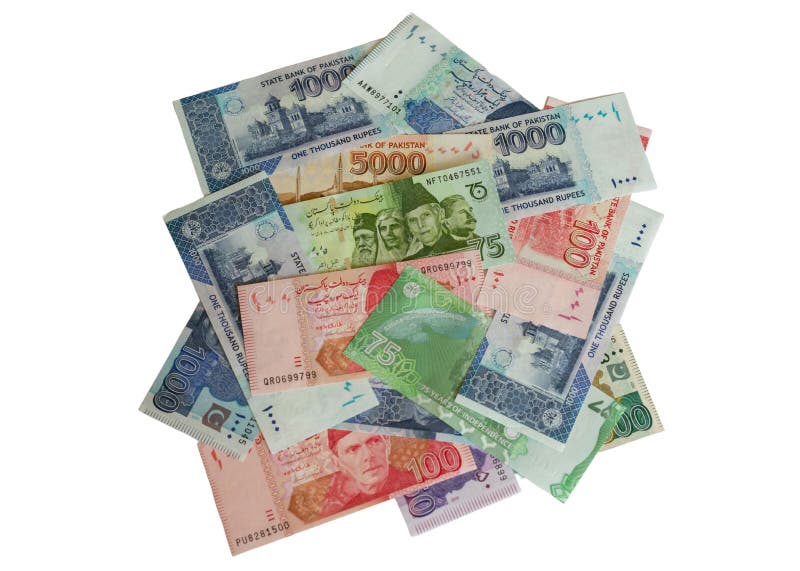 Pakistan Commemorative New 75 Rupees Notes with Portraits of Quaid-e ...