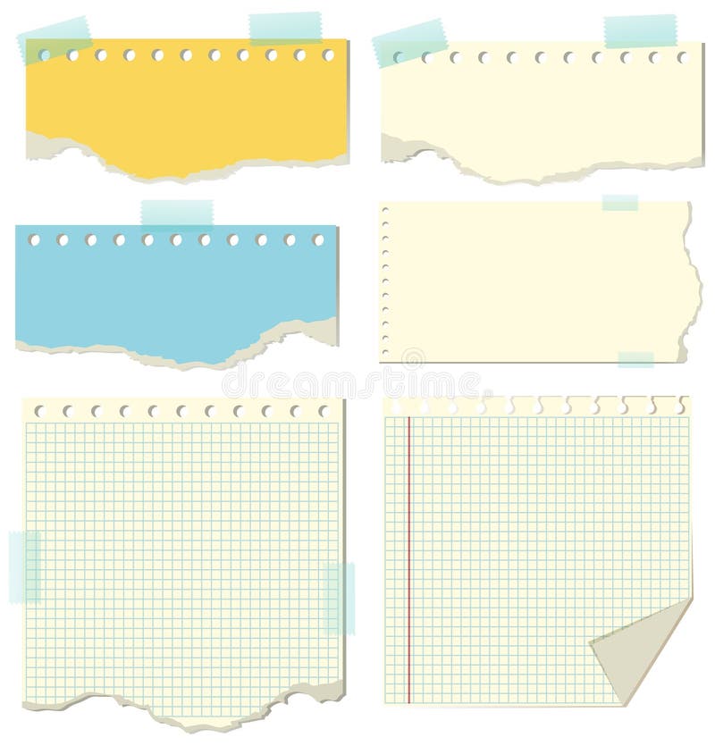 Different Design Of Blank Papers Stock Vector - Illustration of grid ...