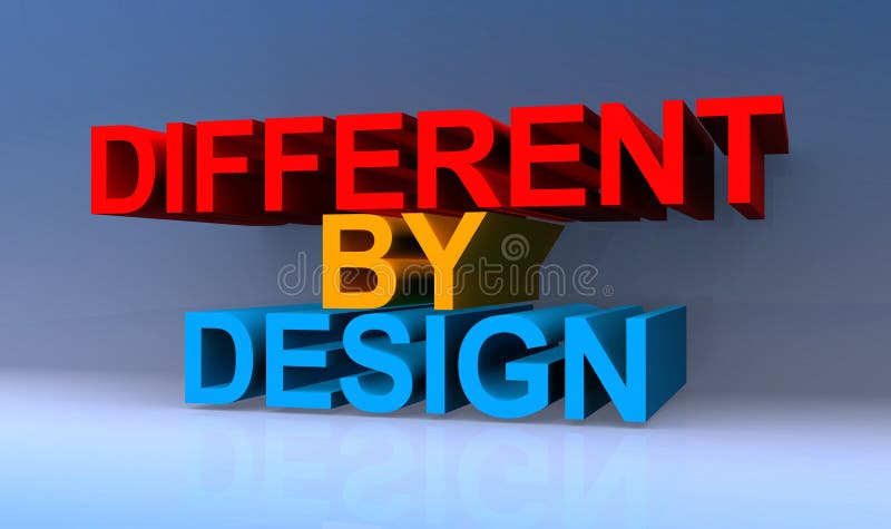 Different by Design on Blue Stock Illustration - Illustration of design ...
