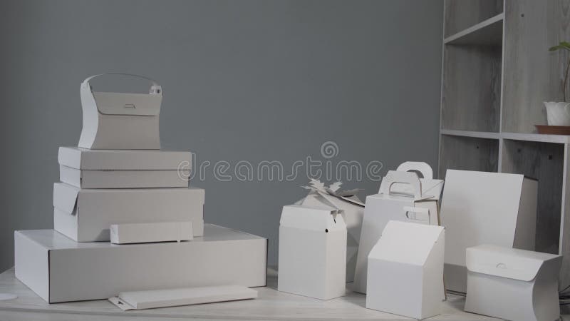 Different Design and Shape of Cardboard Boxes, Paper Containers. the ...