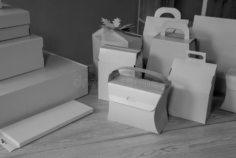 Different Design and Shape of Cardboard Boxes, Paper Containers. the ...