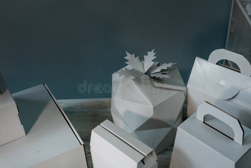 Different Design and Shape of Cardboard Boxes, Paper Containers. the ...