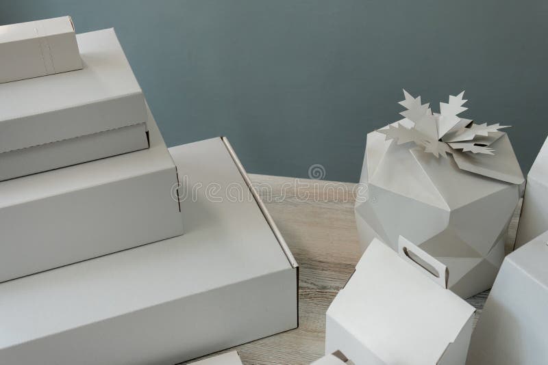 Different Design and Shape of Cardboard Boxes, Paper Containers. the ...