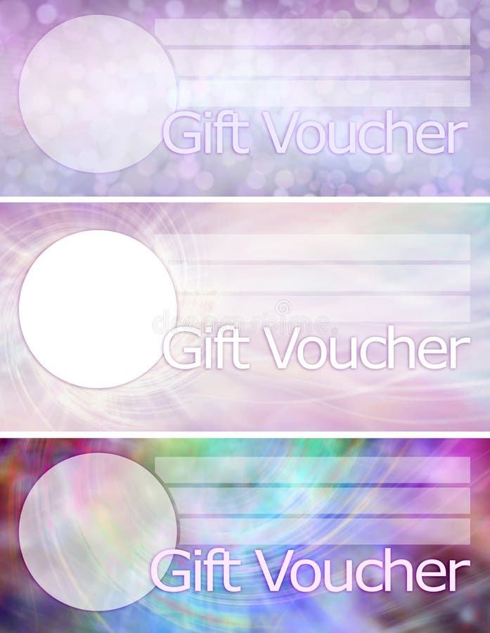3 Different Designs of Holistic Therapy Gift Voucher Template Stock ...