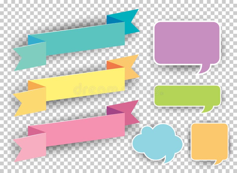 Different Designs of Labels in Many Colors Stock Vector - Illustration ...