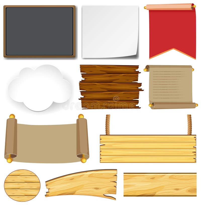 Different Designs for Signs and Boards Stock Vector - Illustration of ...