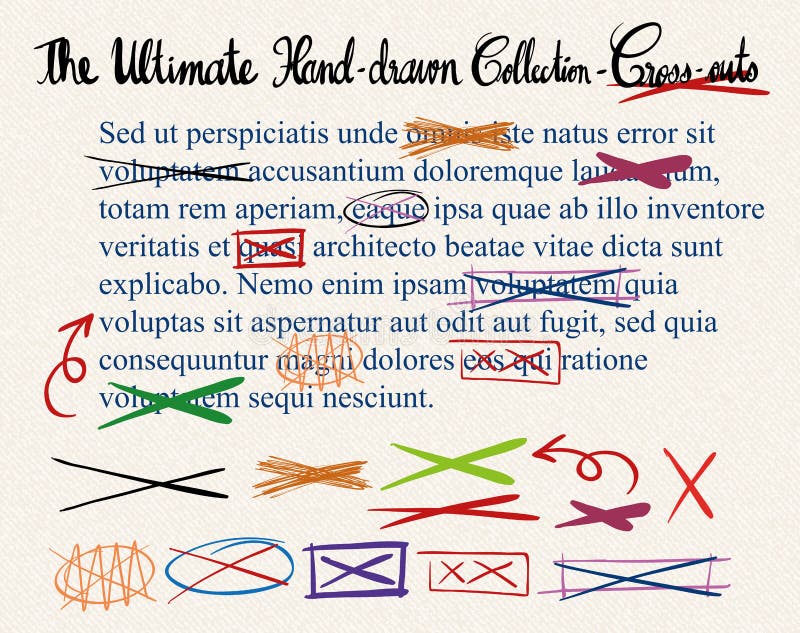 Hand Drawn Cross Out Stock Illustrations – 348 Hand Drawn Cross Out ...