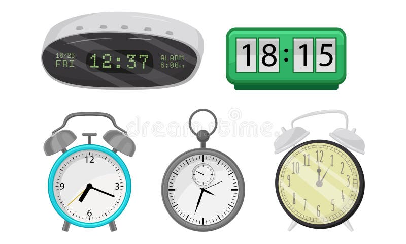 Different Clocks As Device for Measuring and Indicating Time Vector Set ...