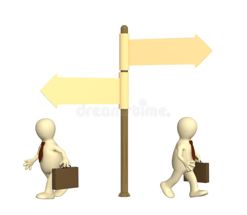 Different Direction in Business Stock Illustration - Illustration of ...