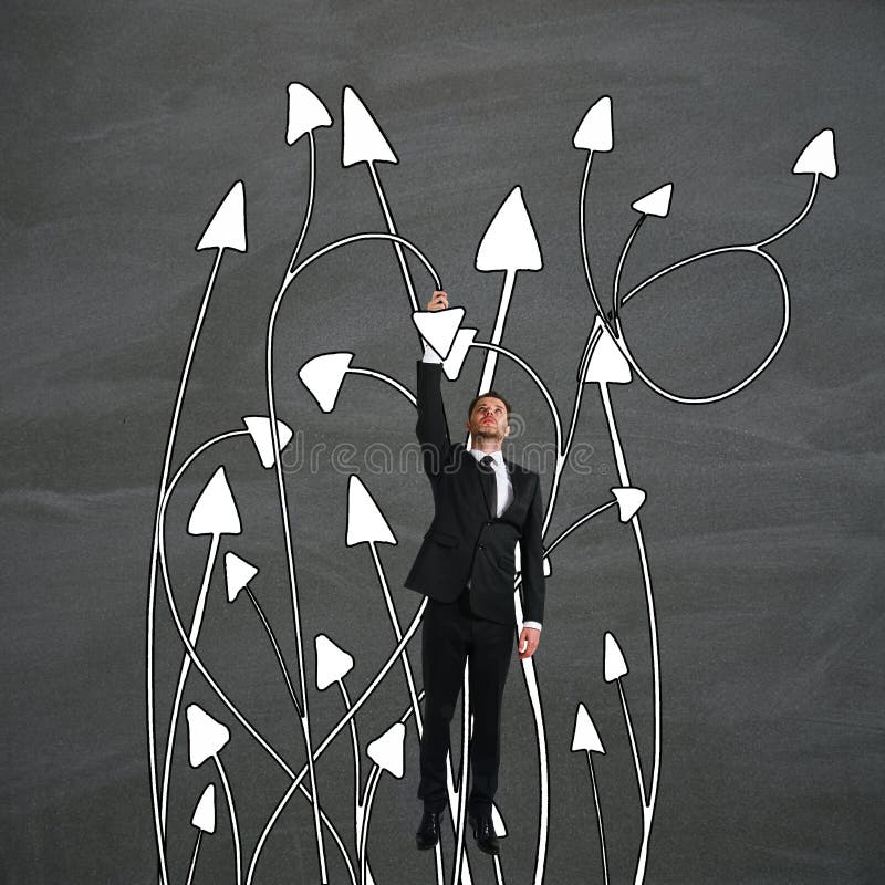 Different Direction Concept Stock Illustration - Illustration of ...
