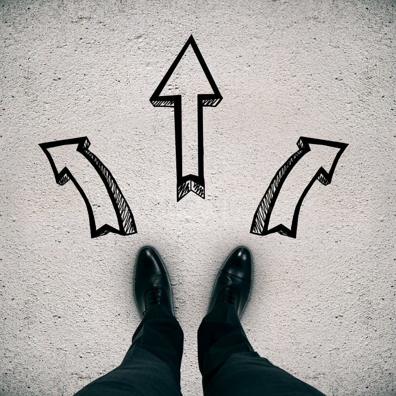 Different Direction Concept Stock Image - Image of drawing, challenge ...