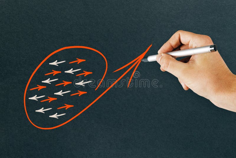 Different Direction And Success Concept Stock Photo - Image of black ...