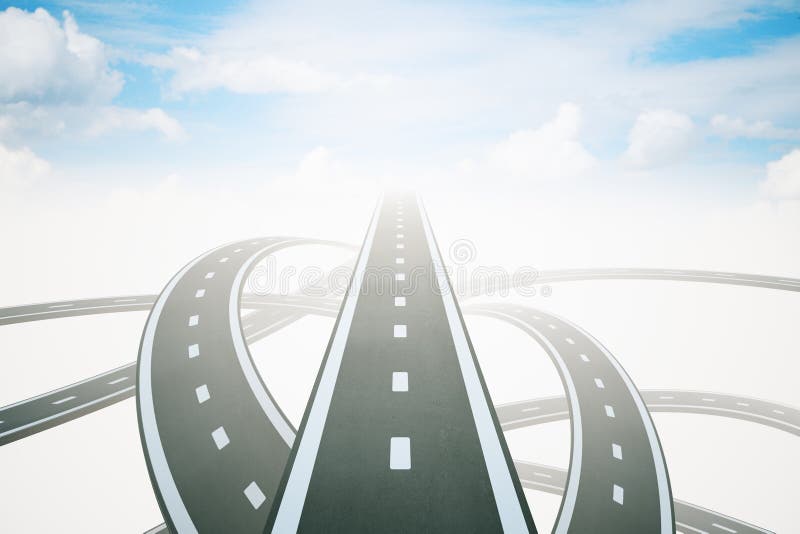 Different Direction Success Stock Illustration - Illustration of life ...