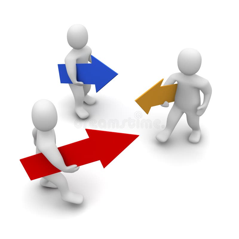 Different directions stock illustration. Illustration of orange - 17292030