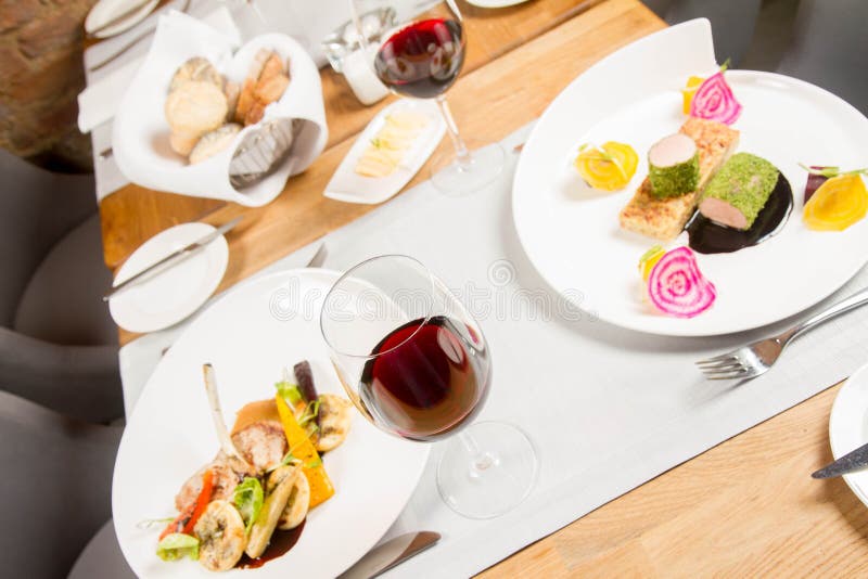 Dishes Served in a Restaurant Stock Image - Image of healthy, guinea ...