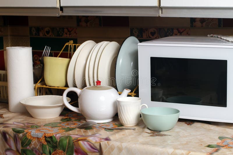 Different Dishes in the Village Kitchen. Stock Image - Image of kitchen ...