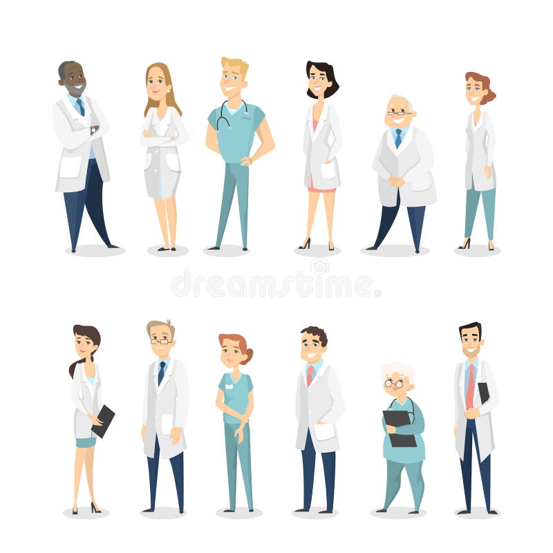 Different doctors set. stock vector. Illustration of medic - 108254603