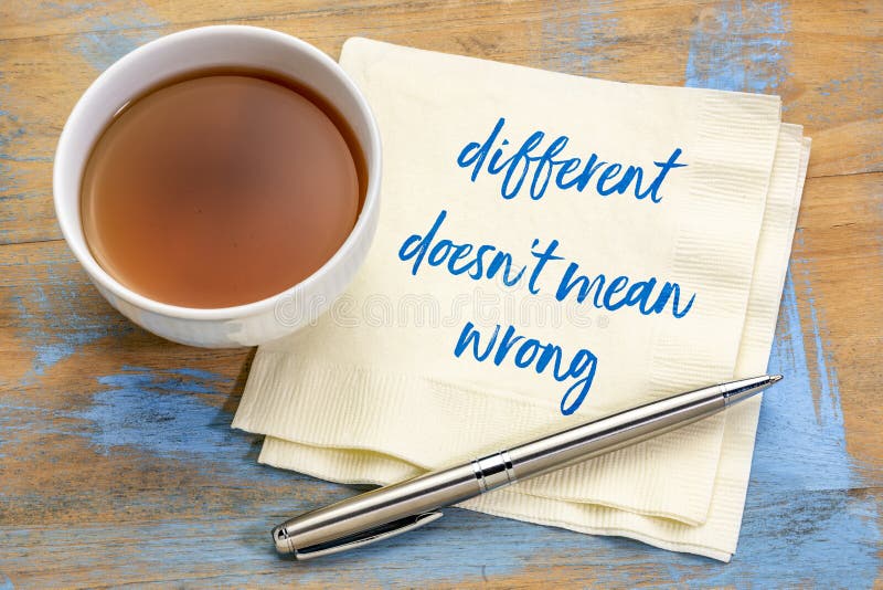 Different Does Not Mean Wrong Stock Photo - Image of diverse ...