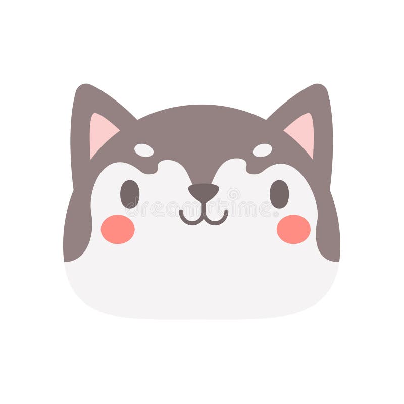 Different Dog Breeds Faces that Look Cute Stock Vector - Illustration ...