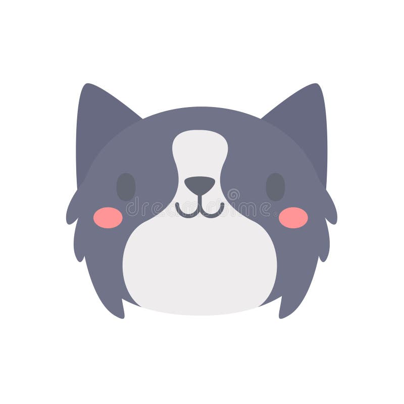 Different Dog Breeds Faces that Look Cute Stock Vector - Illustration ...