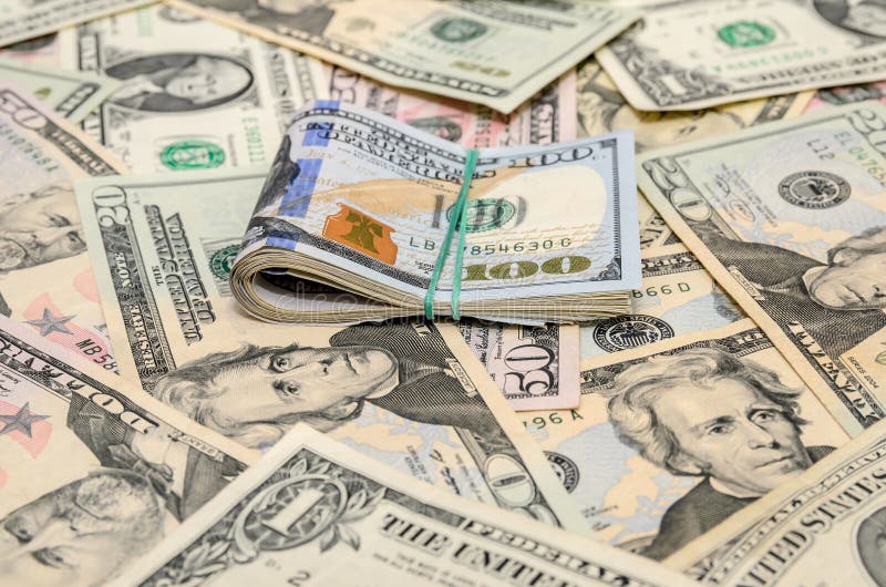 Different dollar bills stock photo. Image of banknotes - 63876800