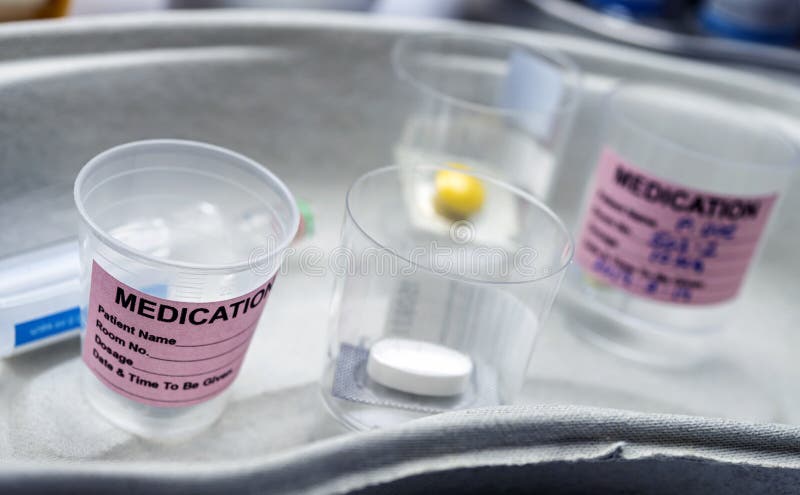 Different Dosage Medication in Hospital Stock Image - Image of doctor ...