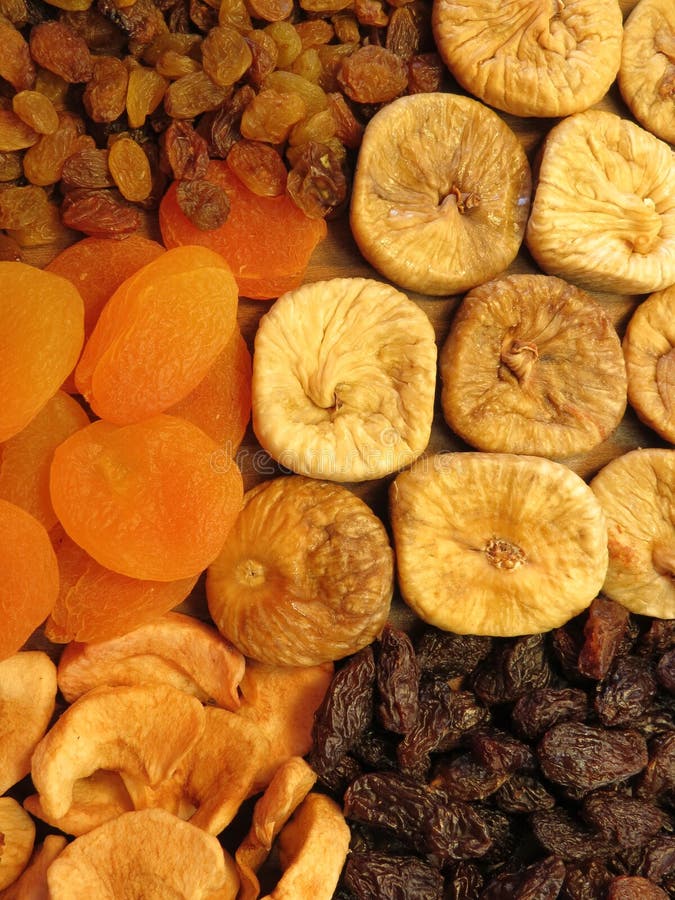 Different Dried Fruits Pattern Stock Photo - Image of production, brown ...