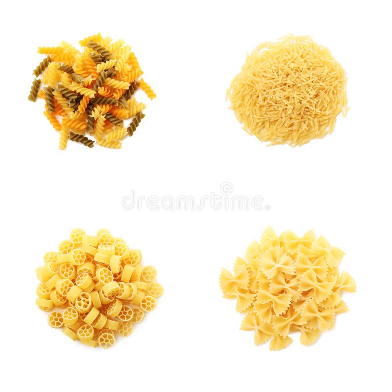 Collage of Different Dry Pasta Stock Image - Image of ingredient ...