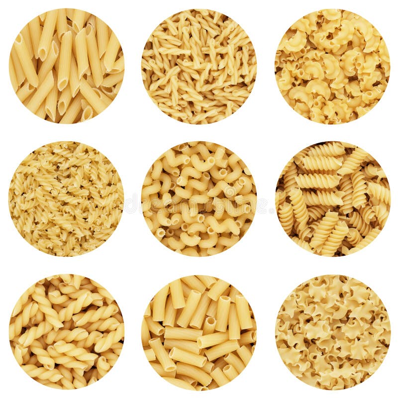 Different Dry Uncooked Pasta Abstract Design Composition Stock Photo ...