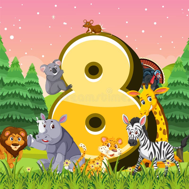 Number Eight on Not Template Stock Vector - Illustration of card ...