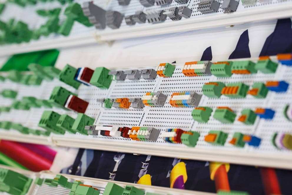 Different Electrical Connector Blocks Isolated Stock Image - Image of ...