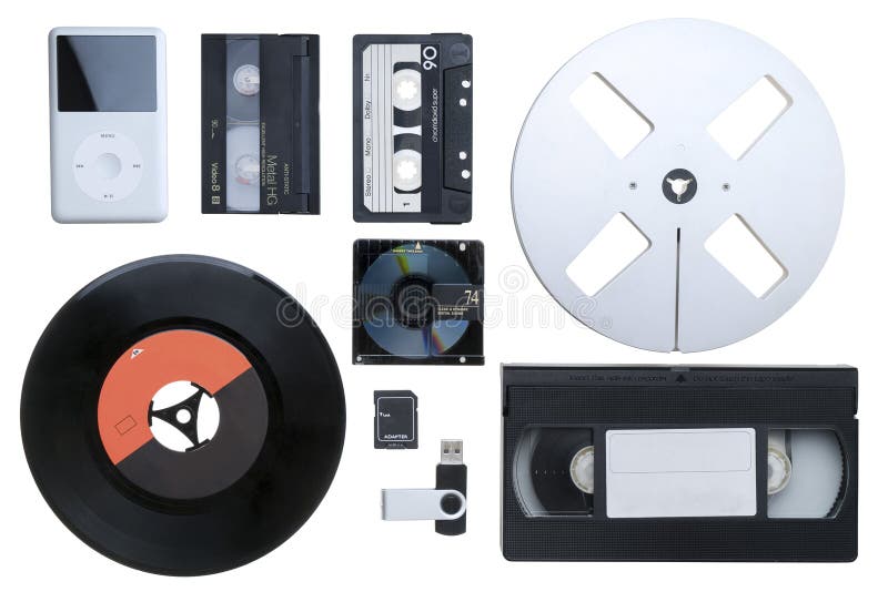 Different Electronic Devices Stock Image - Image of recording, memory ...