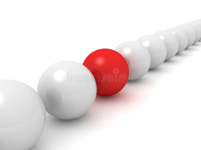 Different Element Red Ball in Others White Stock Illustration ...